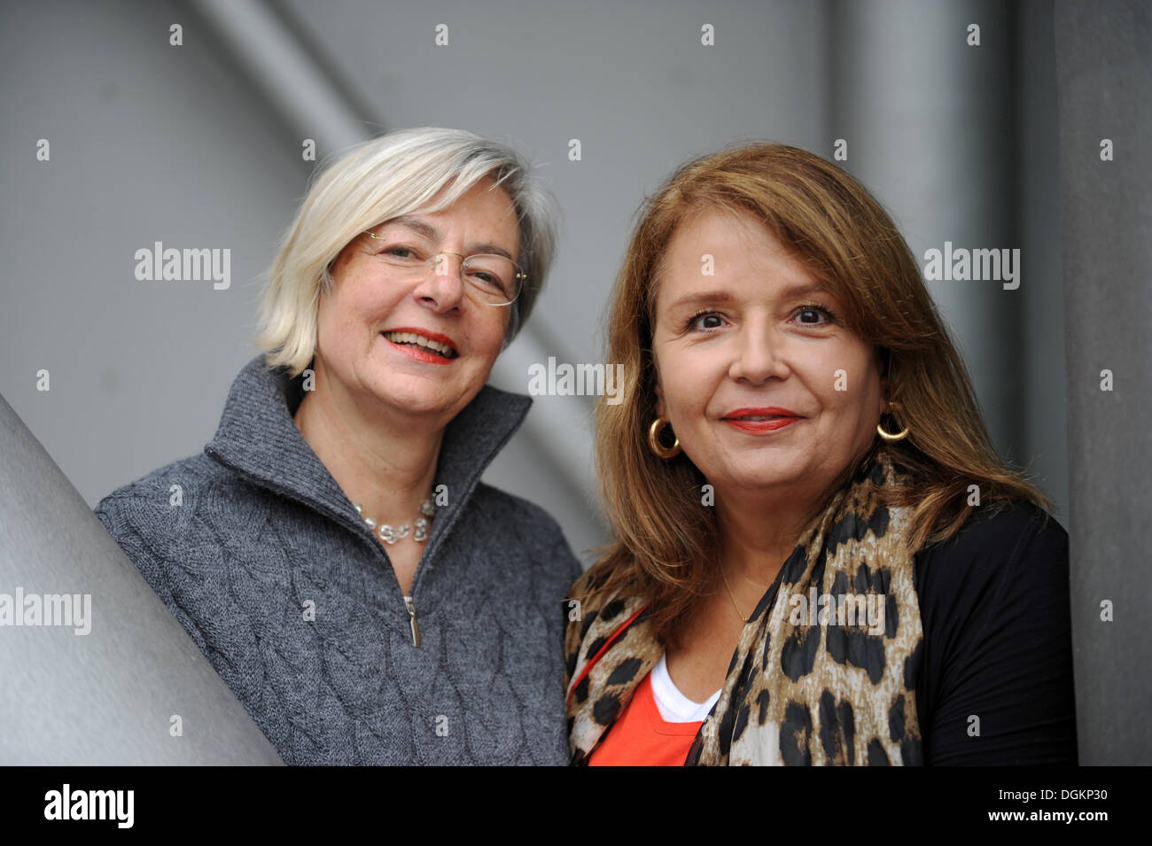Angela Francisca Endress (l), Barbara Goerlich , at the 65. Frankfurt ...
