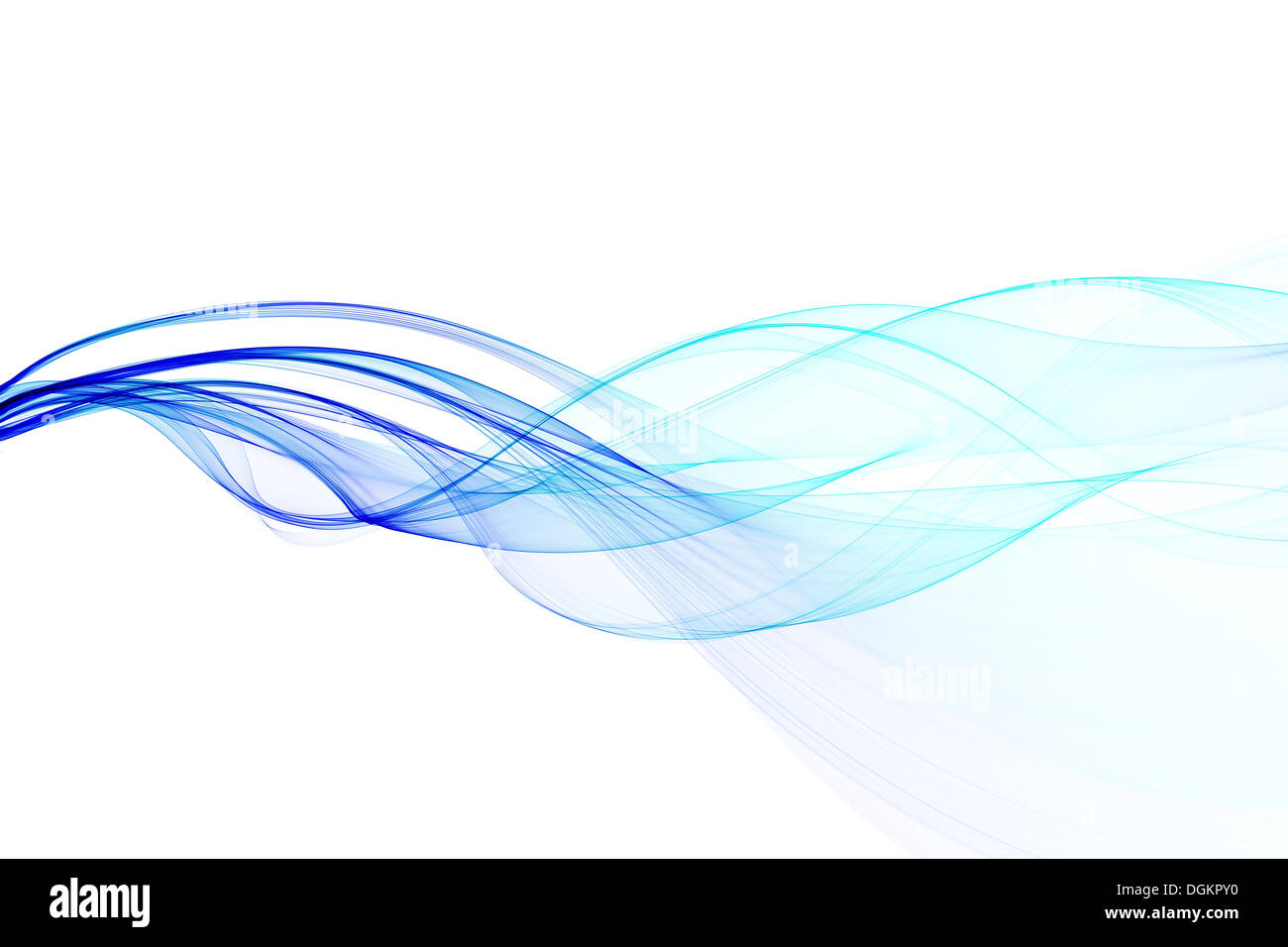 abstract blue twisted waves on a white background Stock Photo - Alamy
