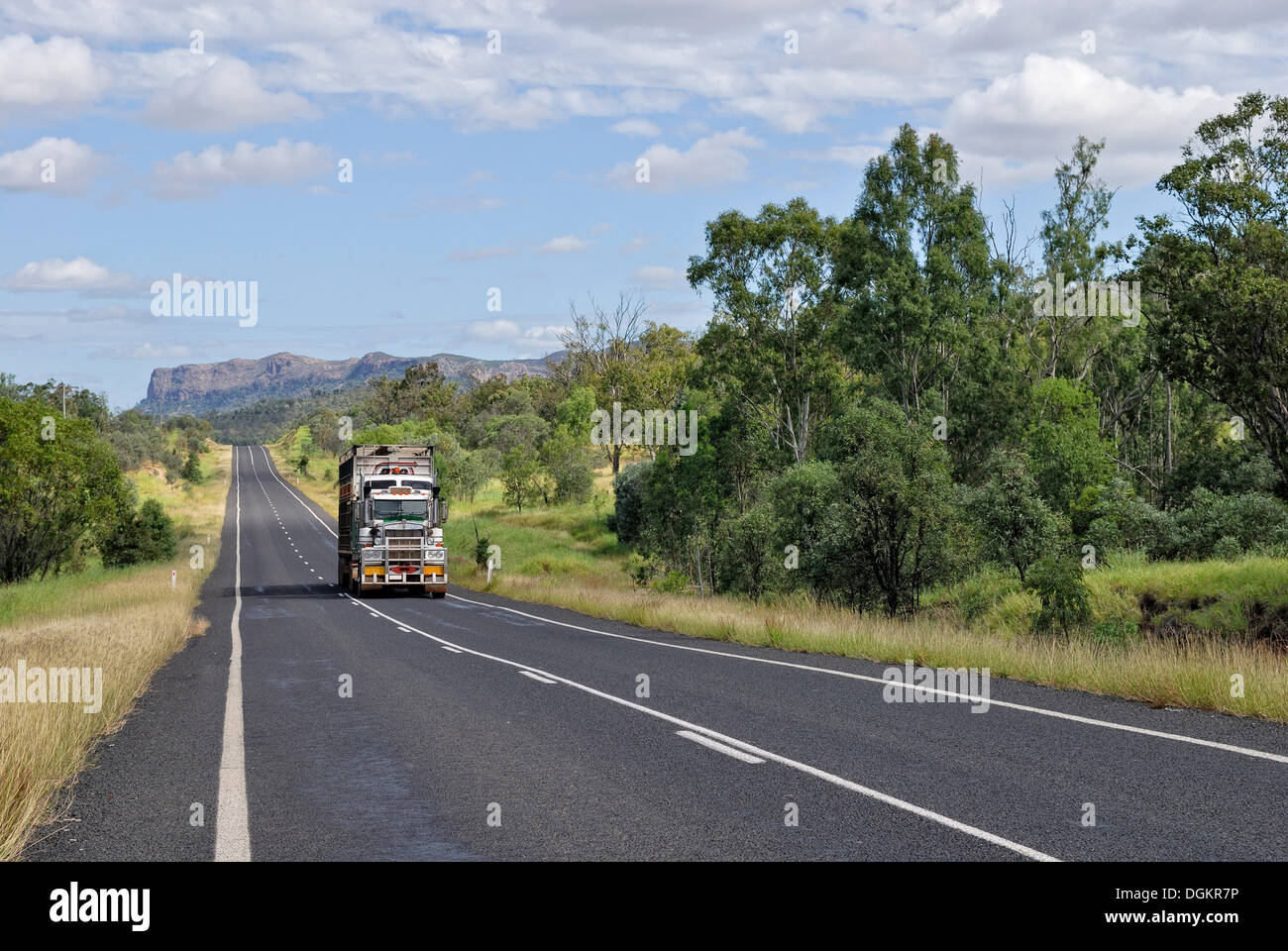 Gregory Dawson Highway near Springsure, Queensland, Australia Stock ...