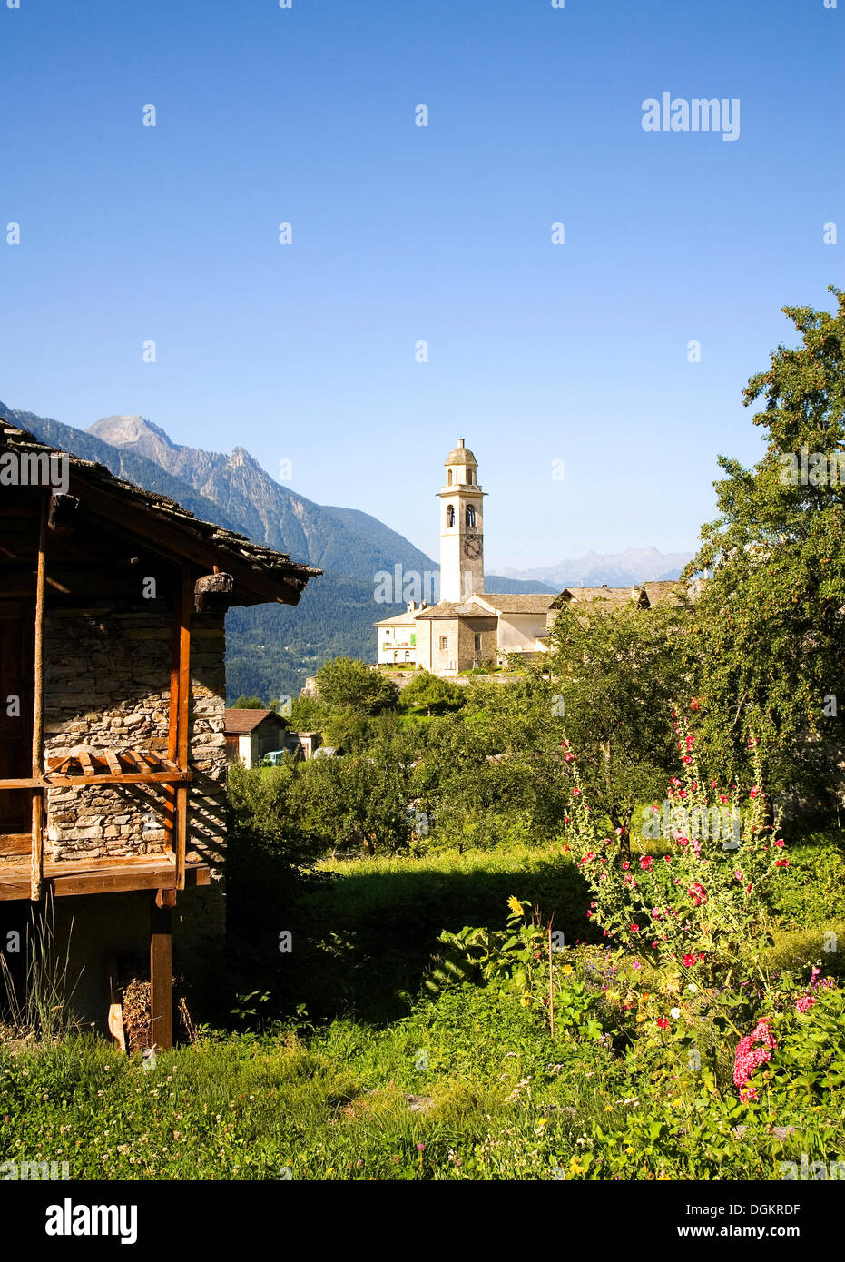 Soglio, Engadin valley, Val Bregaglia valley, Bergell Tal valley ...