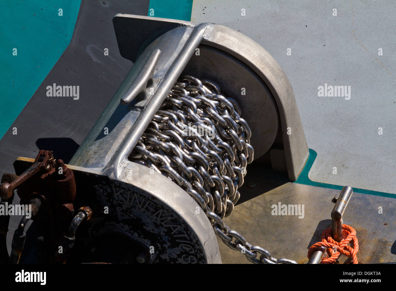 Anchor chain shown in closeup Stock Photo - Alamy