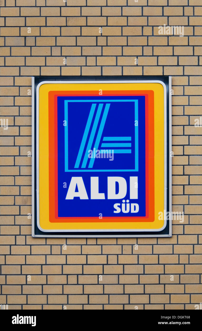 Logo of the discounter Aldi Sued Stock Photo - Alamy