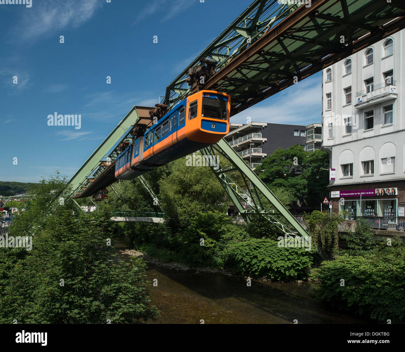 Wuppertal Schwebebahn or Wuppertal Floating Tram, suspension railway ...