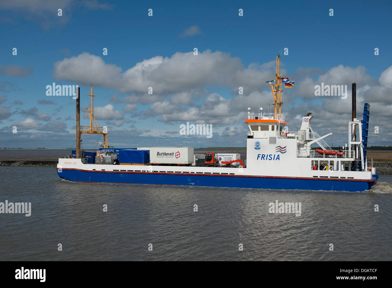 Frisia VIII, cargo ship for the supply of Norderney and Juist, Lower ...