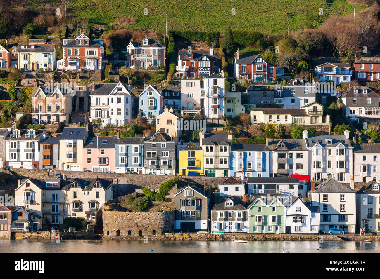 River Dart estuary with Dartmouth in the background Stock Photo - Alamy