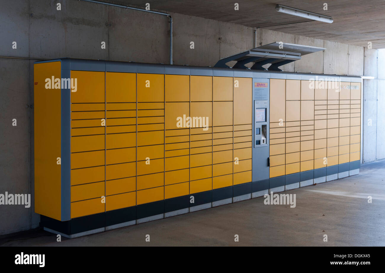 DHL Packstation, automated booths for self-service for collection and ...
