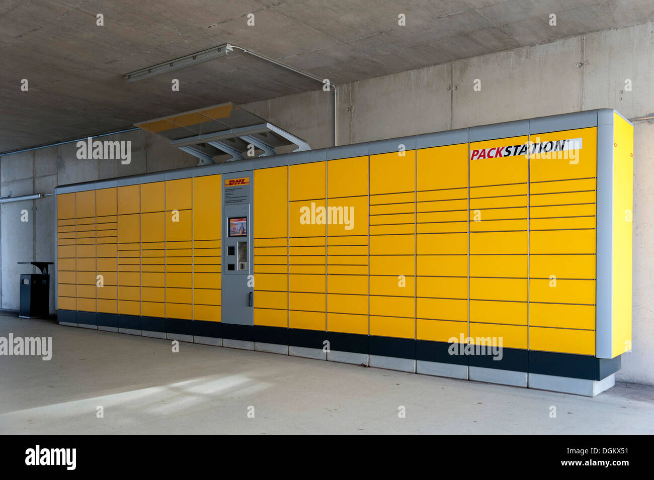 DHL Packstation, automated booths for self-service for collection and ...