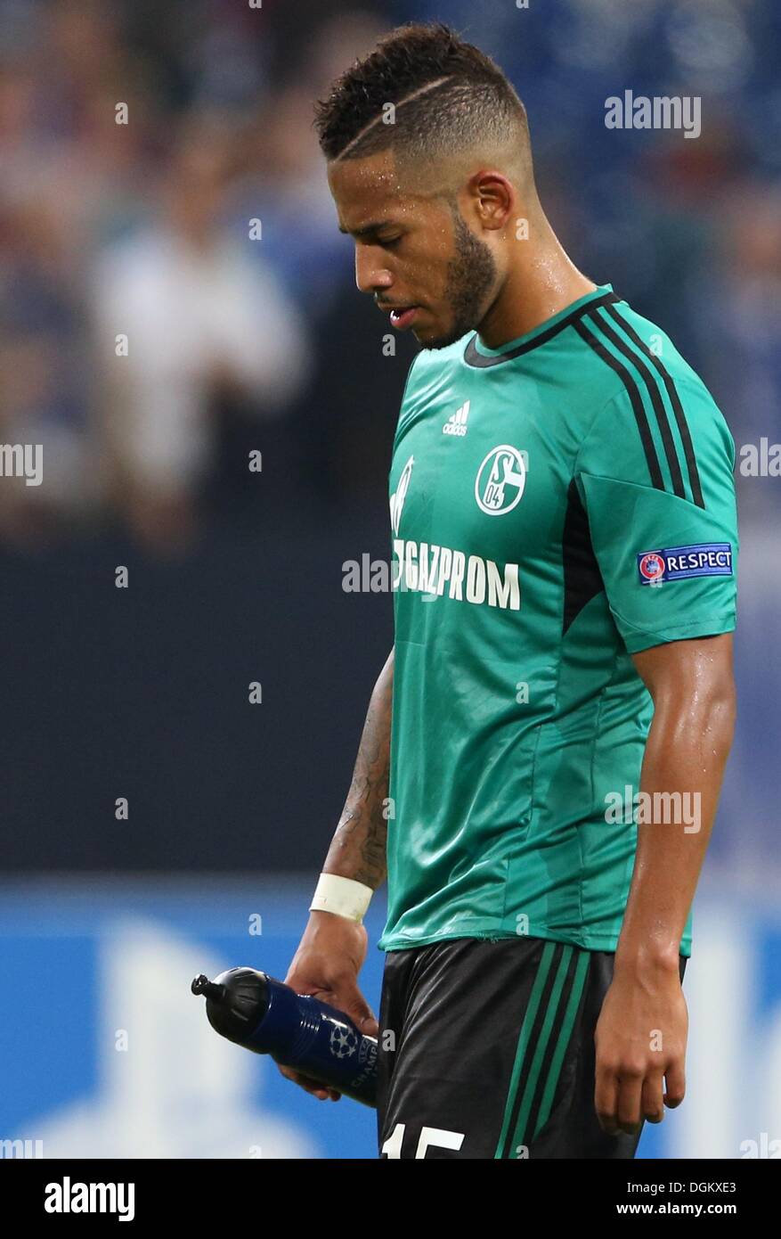 Gelsenkirchen, Germany. 22nd Oct, 2013. Schalke's Dennis Aogo looks ...