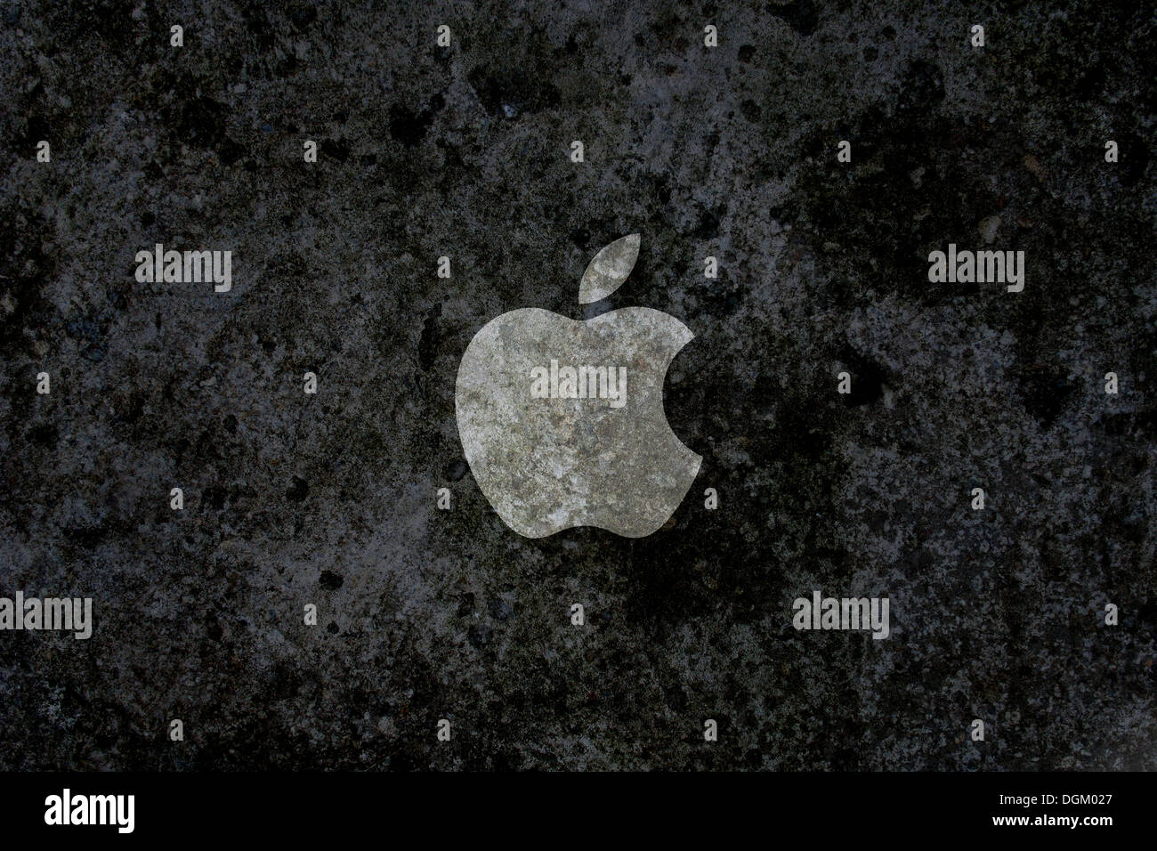 Apple Logo On Distressed Background Stock Photo - Alamy