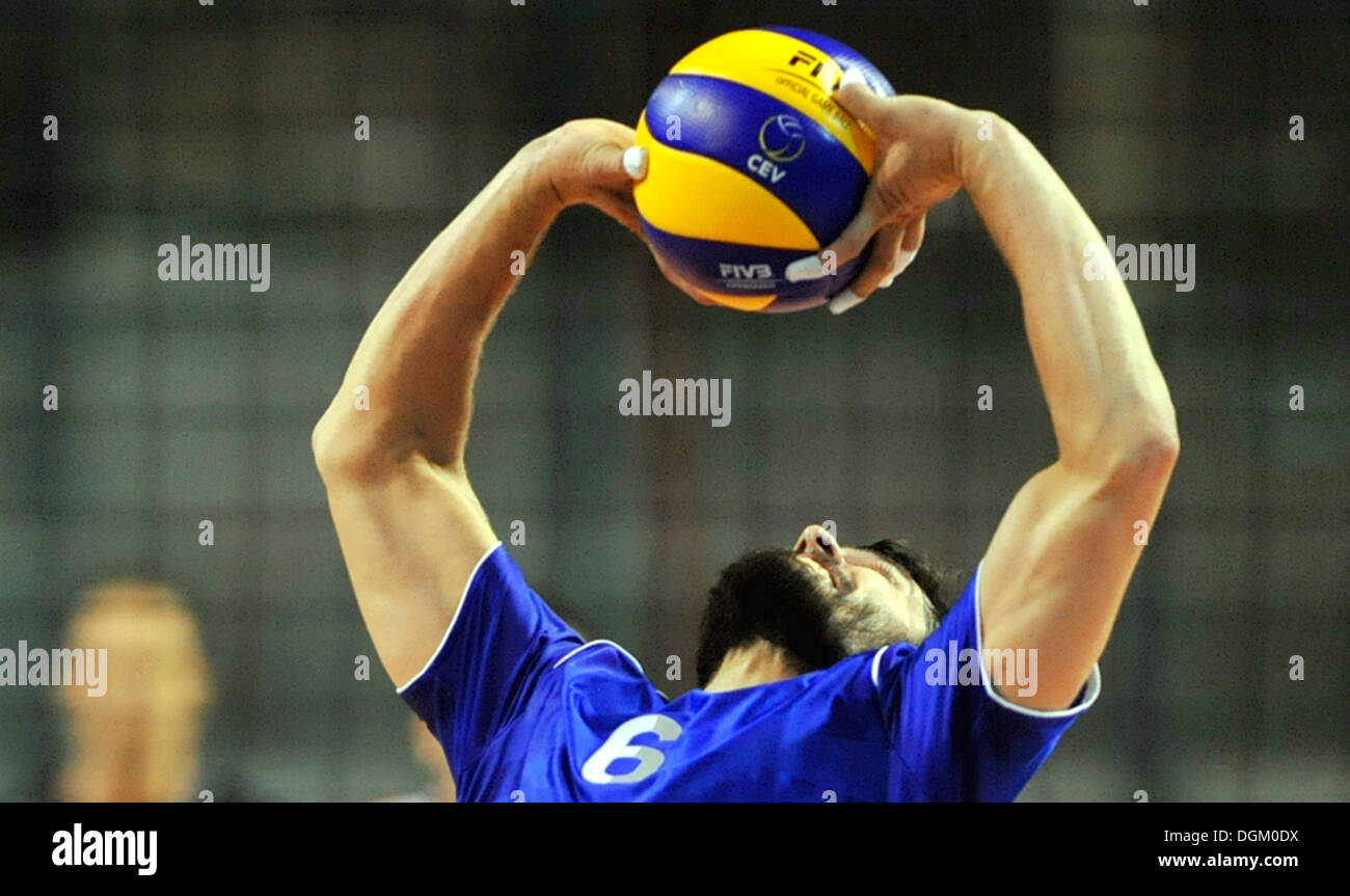 Ostrava, Czech Republic. 22nd Oct, 2013. Zdenek Hanik of VK Ostrava ...