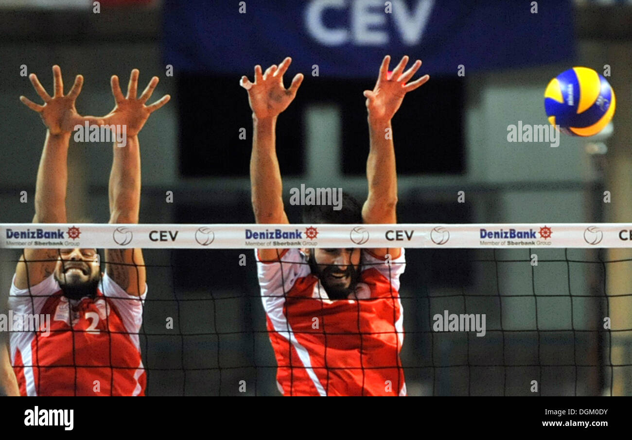 Ostrava, Czech Republic. 22nd Oct, 2013. Athanasios Marulis, left, and ...