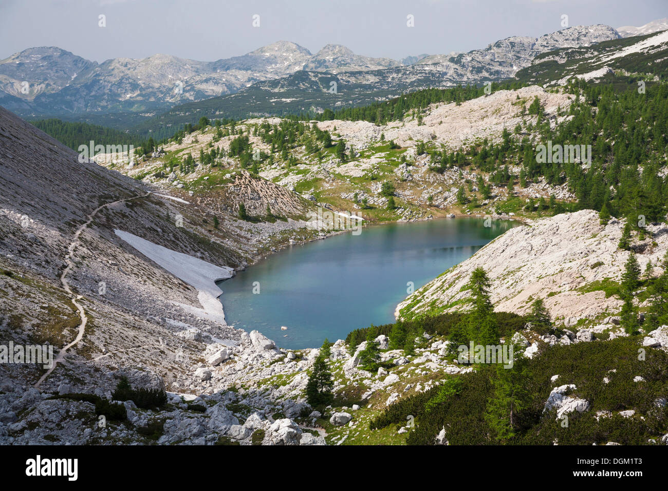 Veliko Jezero mountain lake, Seven Lakes Valley, Triglav National Park ...