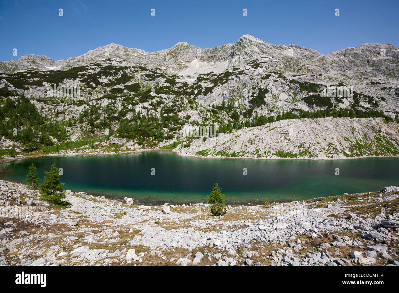 Mountain lake of Veliko Jezero, Seven Lakes Valley, Triglav National ...