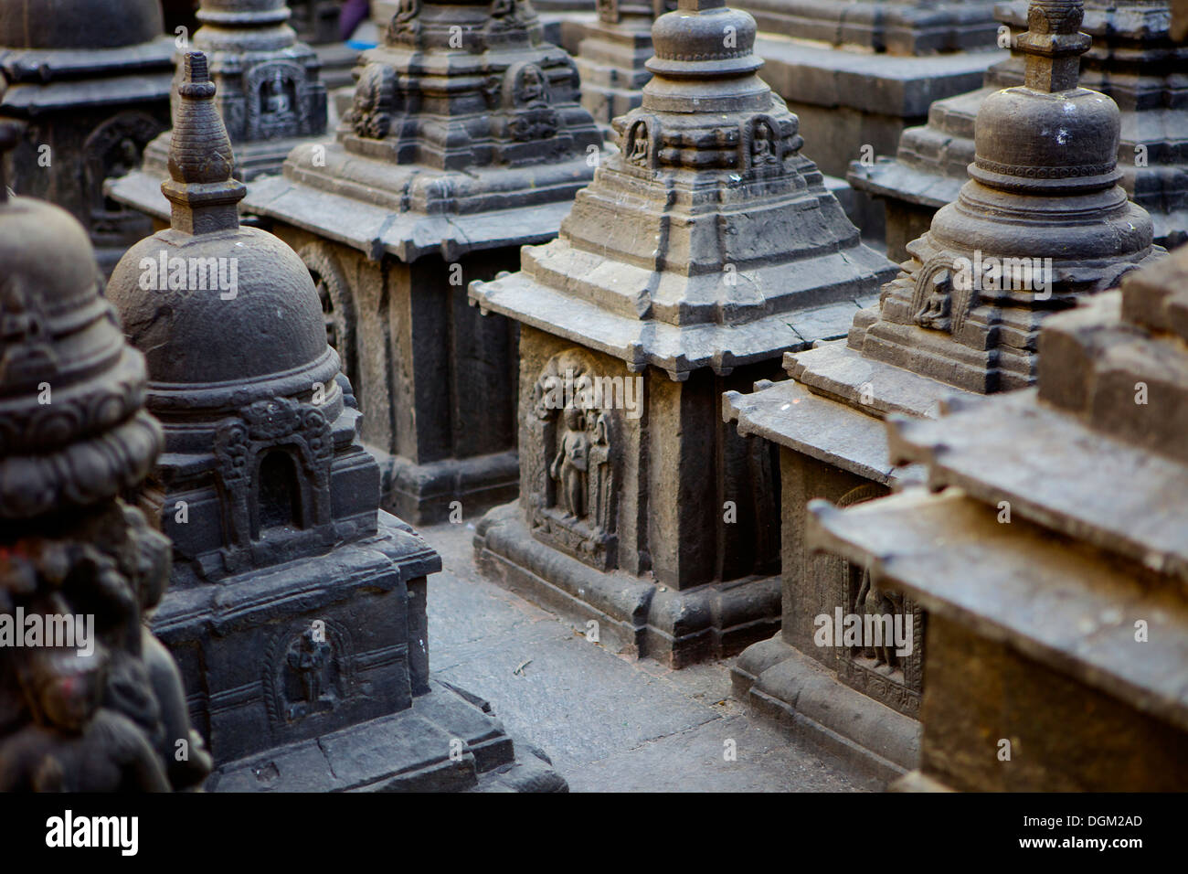 Stupas in Swayambu, Monkey Temple, (Swayambhunath), UNESCO World ...