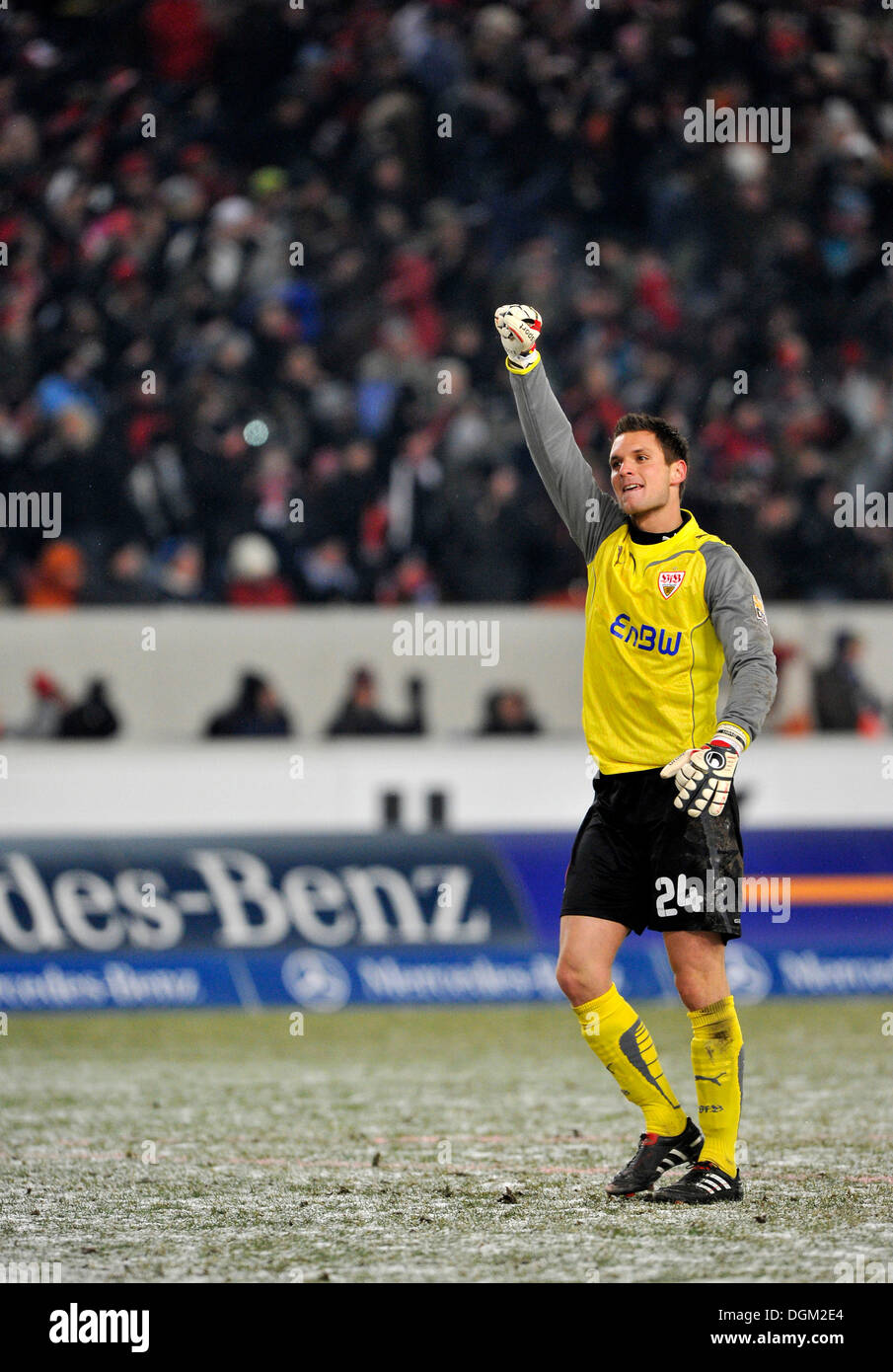 Goalkeeper Sven ULREICH, VfB Stuttgart, celebrating goal Stock Photo ...