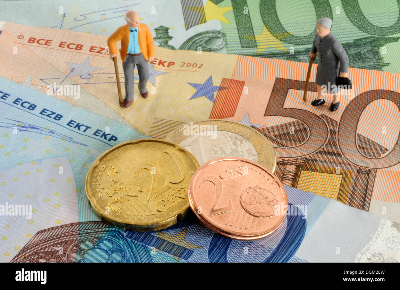 Euro coin with stick figure hi-res stock photography and images - Alamy