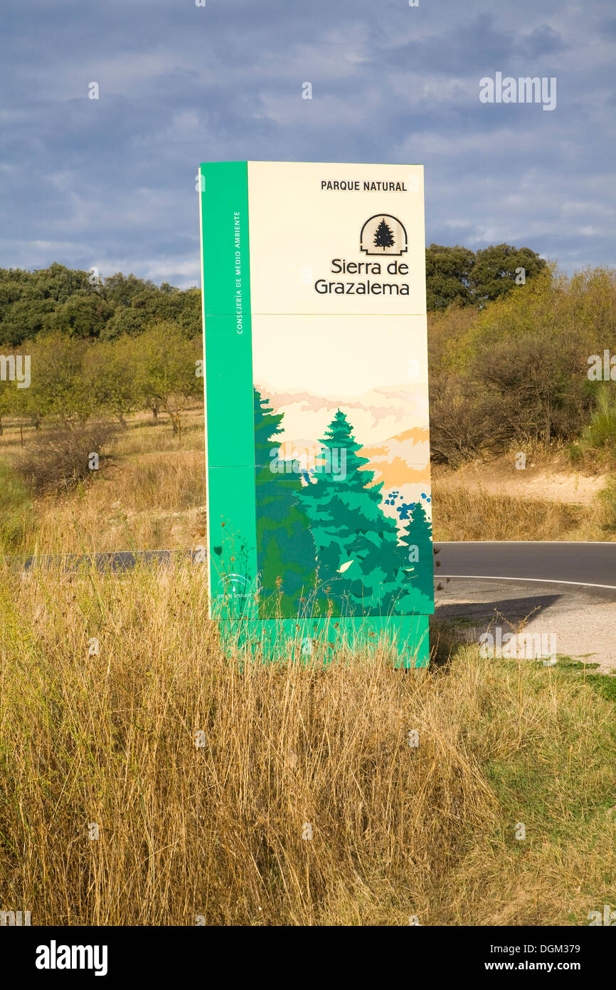 Sign Sierra de Grazalema Cadiz province Spain Stock Photo - Alamy