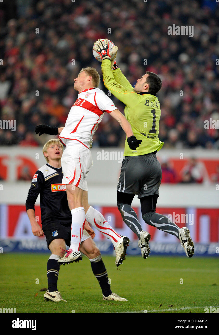 Goalkeeper Daniel HAAS, TSG 1899 Hoffenheim football club, right ...