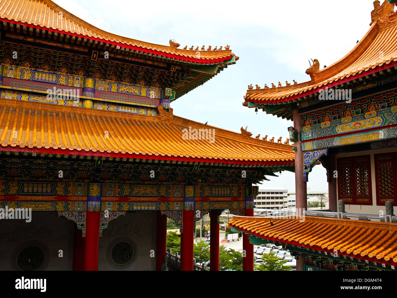 Beautiful buildings in Chinese Temple,Nonthaburi,Thailand Stock Photo ...