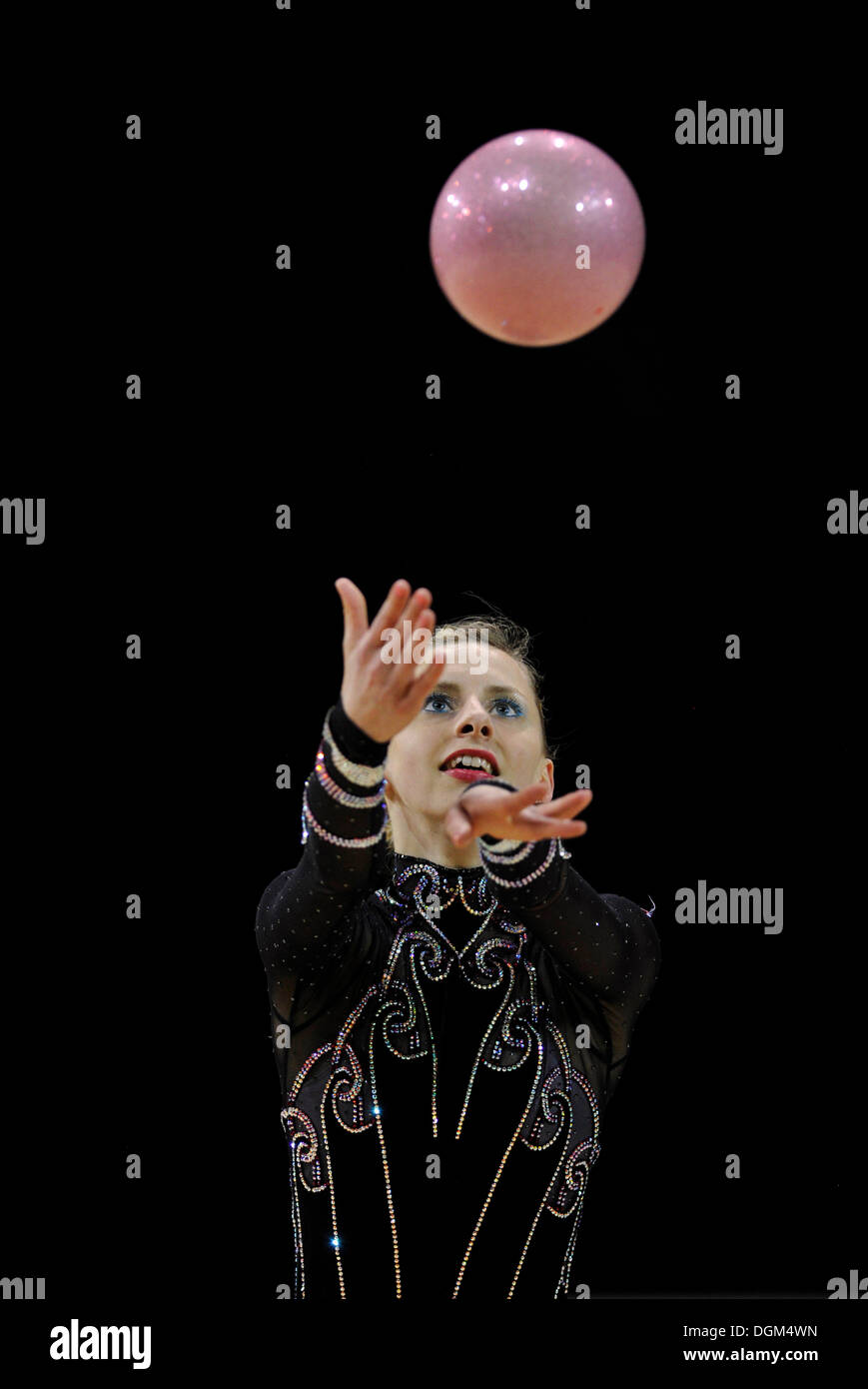 Caroline Weber, AUT, with ball, rhythmic gymnastics, Grand Prix Thiais ...
