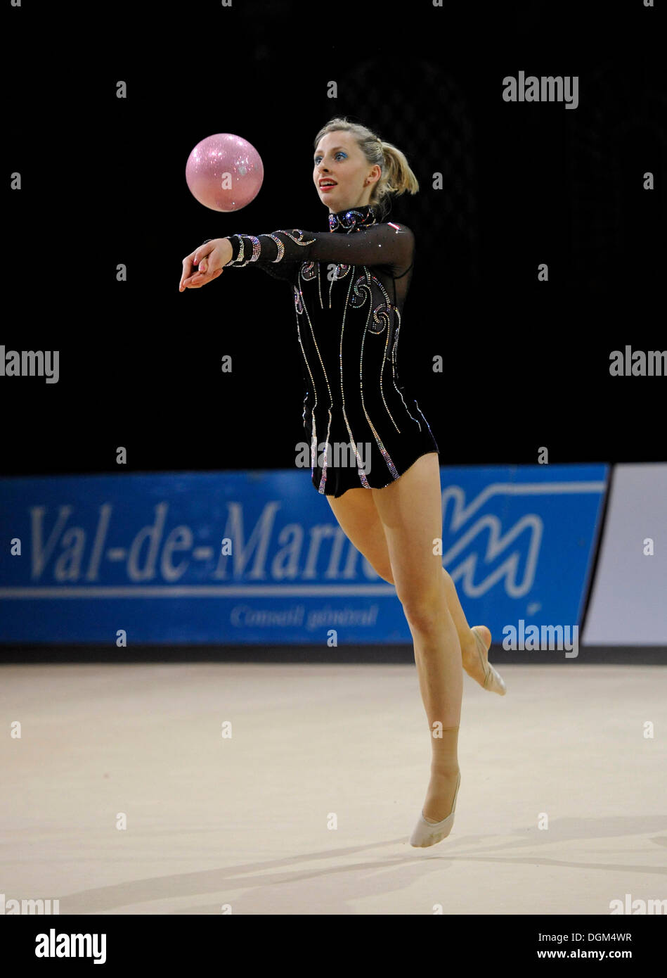Caroline Weber, AUT, with ball, rhythmic gymnastics, Grand Prix Thiais ...