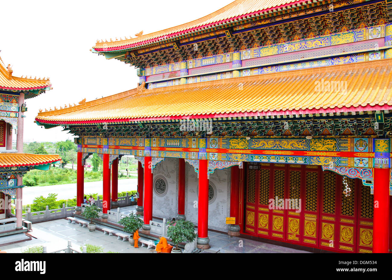 Beautiful buildings in Chinese Temple,Nonthaburi,Thailand Stock Photo ...