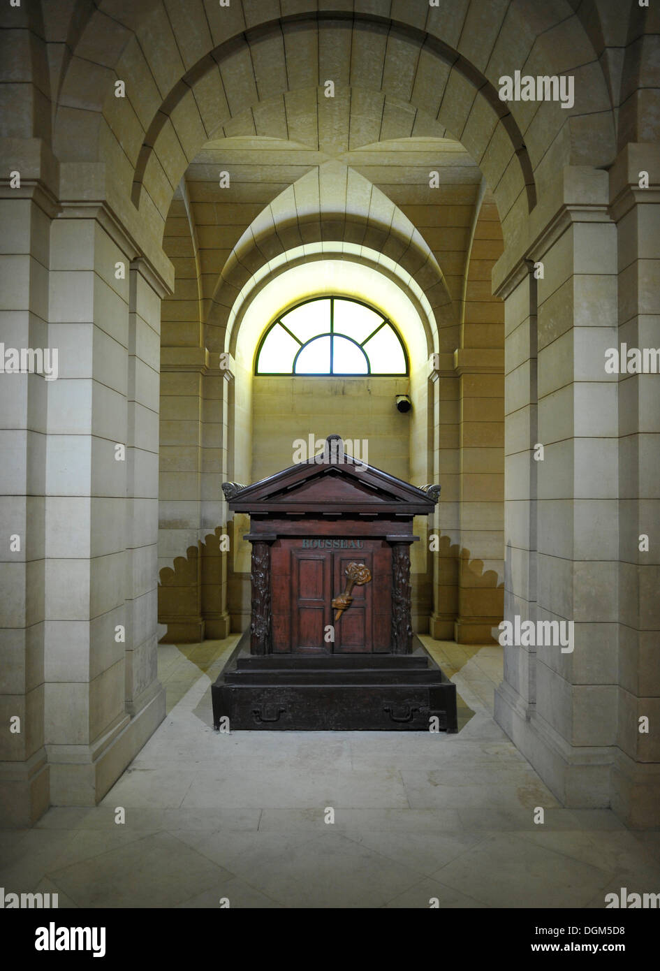 Interior, honorary grave Jean-Jacques Rousseau, crypt, National Hall of ...