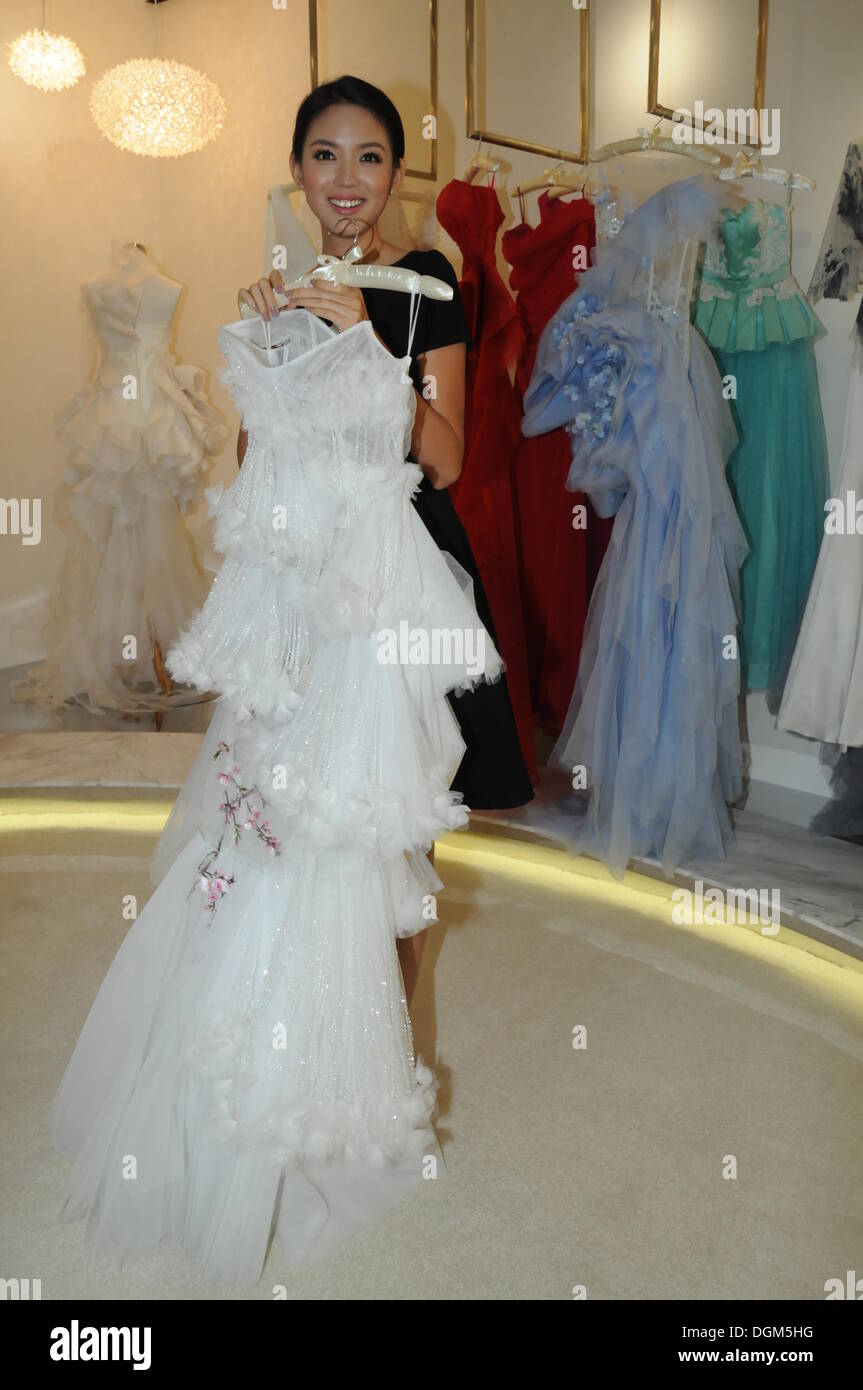 Shanghai, China. 22nd Oct, 2013. Former Miss World Zhang Zilin attends ...