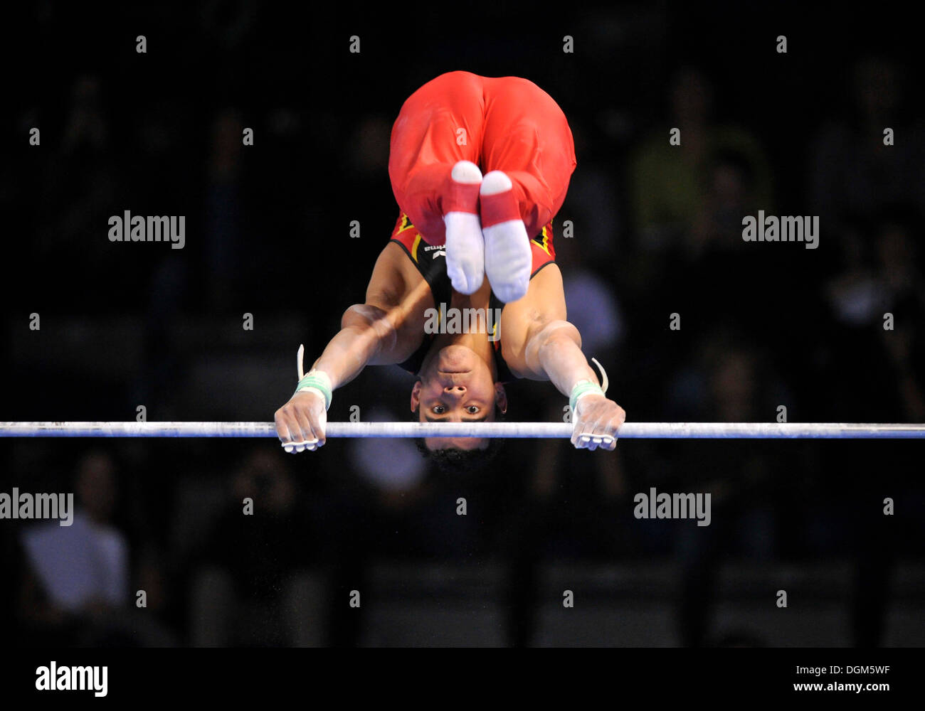 Matthias Fahrig, GER, performing on high bar, EnBW Gymnastics World Cup ...