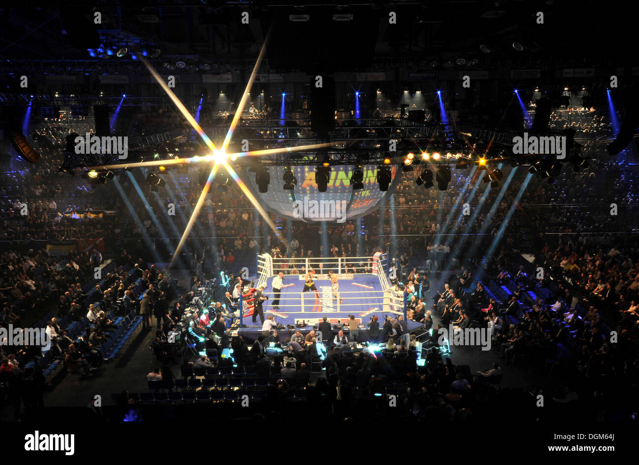 The Battle of Stuttgart, boxing evening, overview of the hall, Porsche ...
