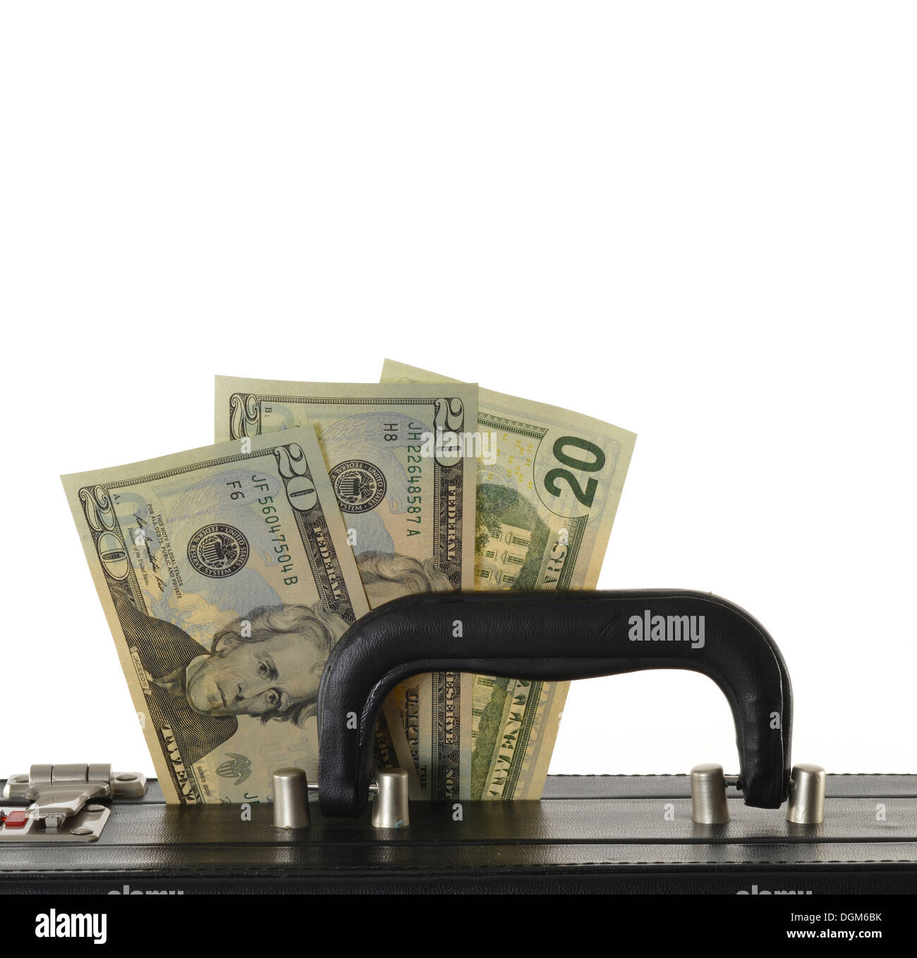 Briefcase, suitcase full of money, dollar bills Stock Photo - Alamy