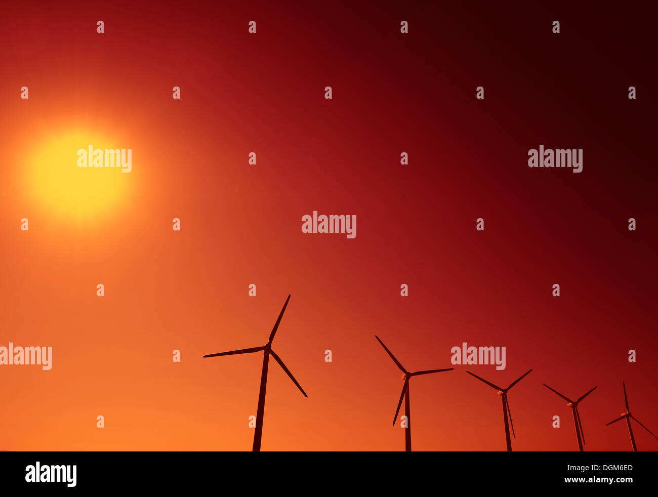 Solar energy and wind energy, San Gorgonio Pass Wind Farm, operated by ...