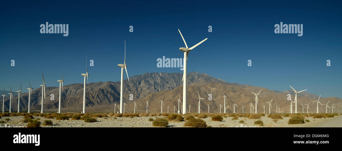 Wind energy, San Gorgonio Pass Wind Farm, operated by ExxonMobil, one ...