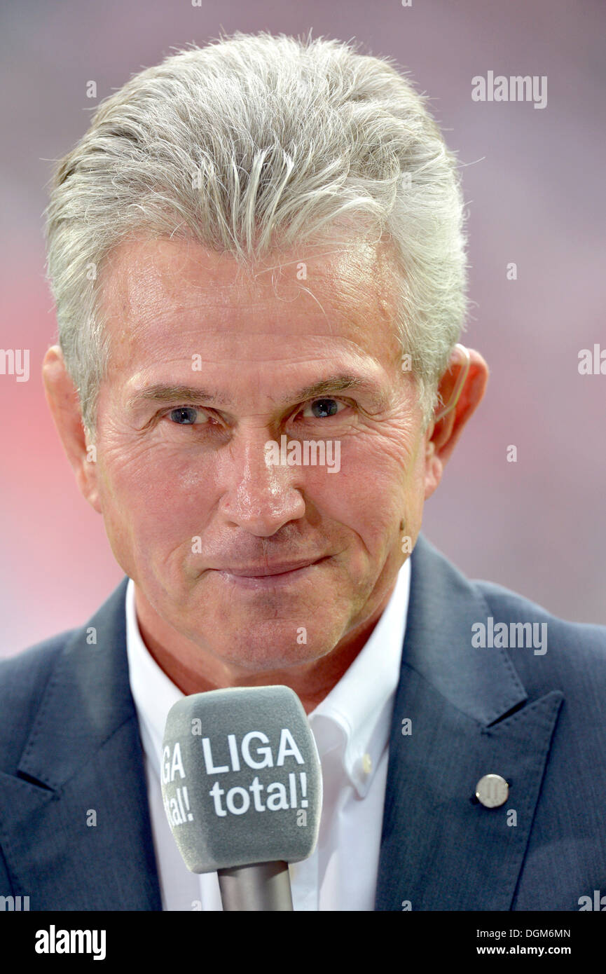 Jupp Heynckes, manager of FC Bayern Munich, during an interview ...