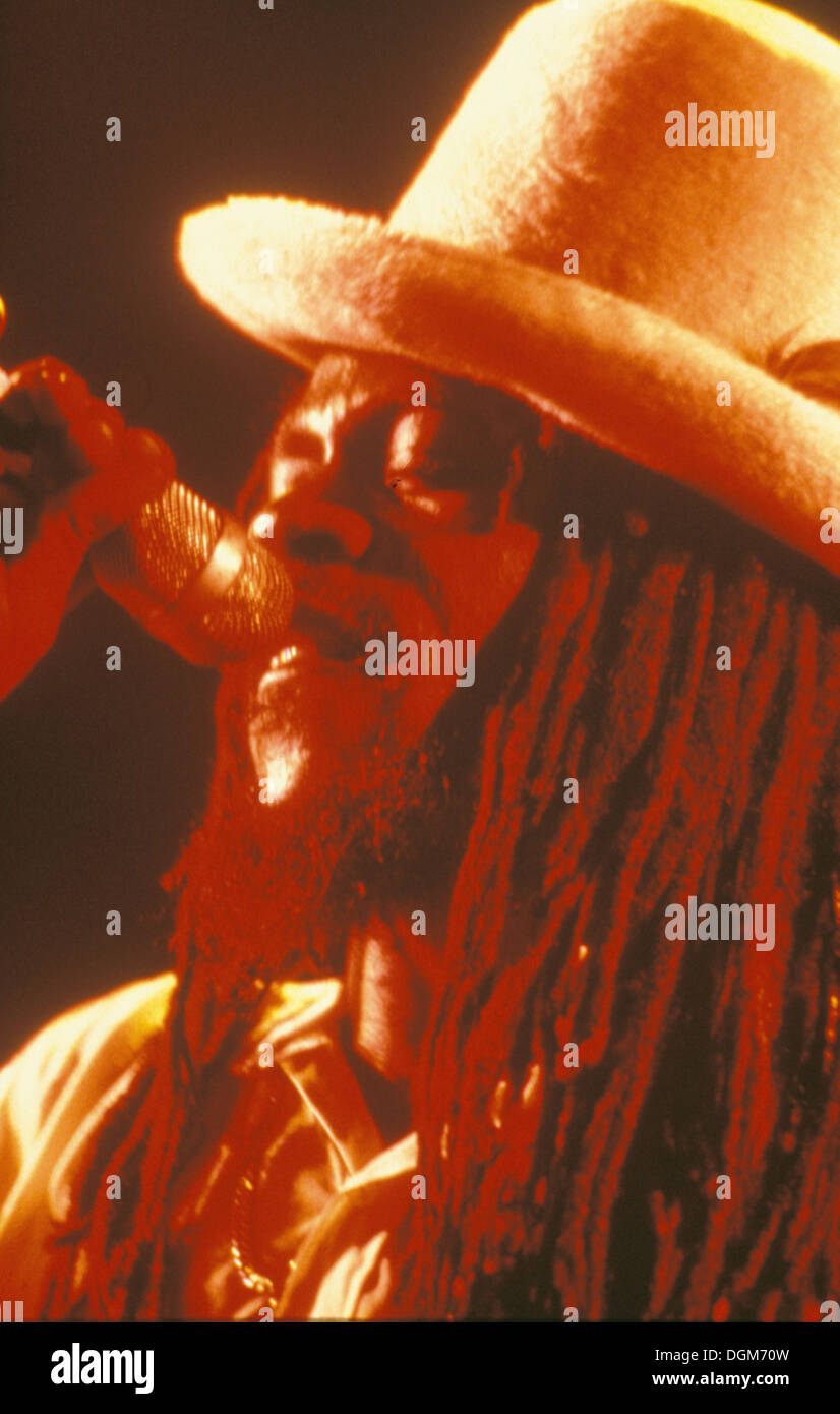 DENNIS BROWN (1957-1999) Jamaican reggae singer in July 1982. Gabor ...