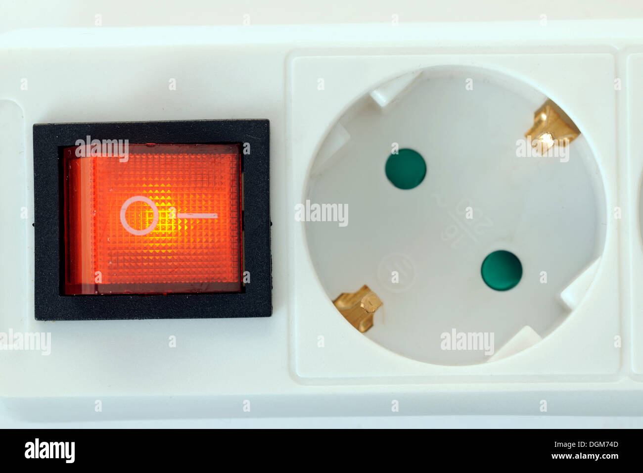 Power outlet strip with a switch Stock Photo - Alamy
