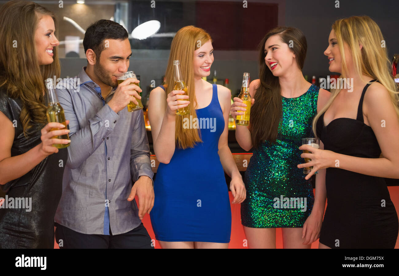 Man party friends talking hi-res stock photography and images - Alamy