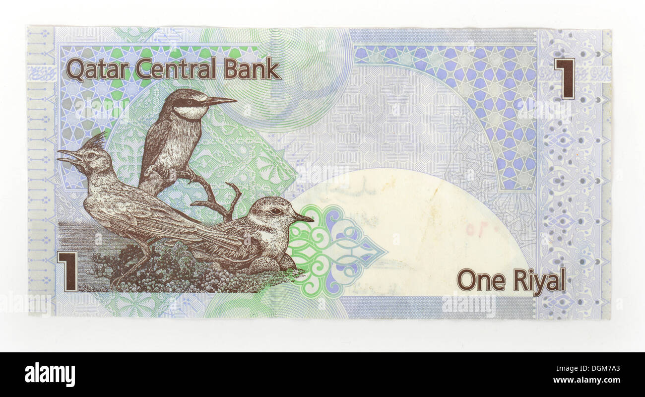 Banknote 1 Qatari Riyal Qatar Stock Photo 61910411 Alamy