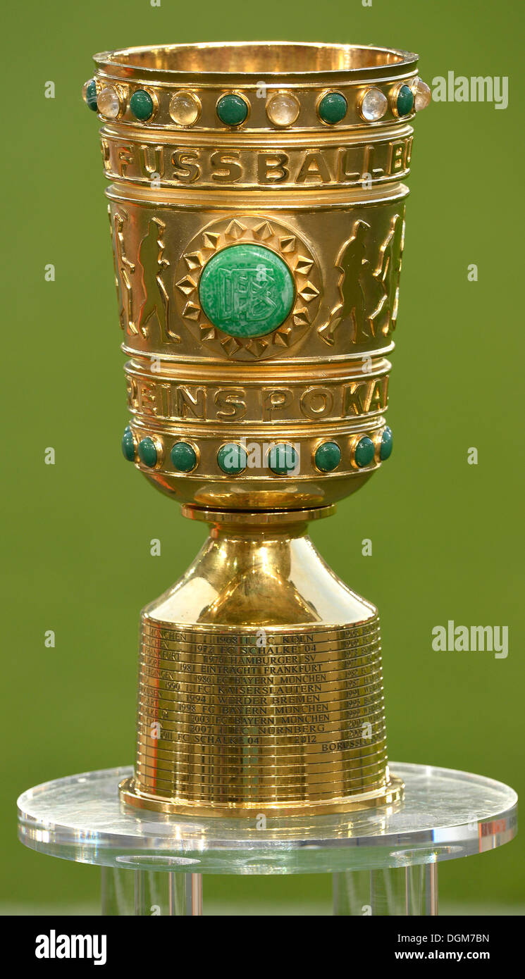 Original DFB trophy, Mercedes-Benz Arena, Stuttgart, Baden-Württemberg ...