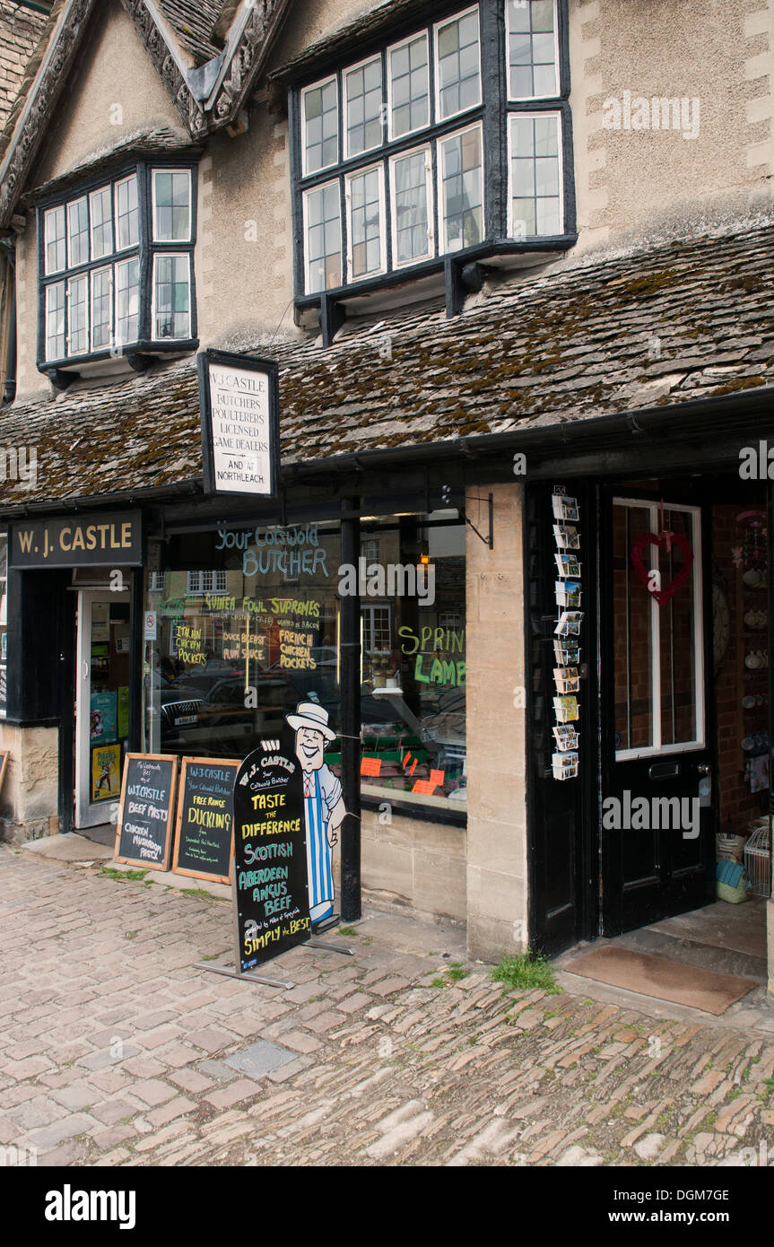 Butchers Shop W J Castle Stock Photo - Alamy