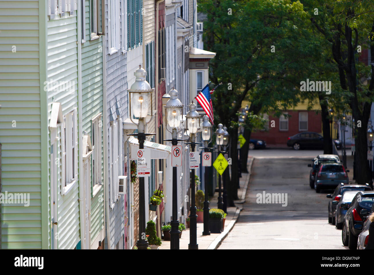Residential neighborhood in Boston, Connecticut, New England, USA Stock ...