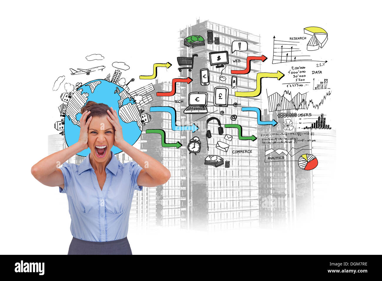 Media stress data Cut Out Stock Images & Pictures - Alamy