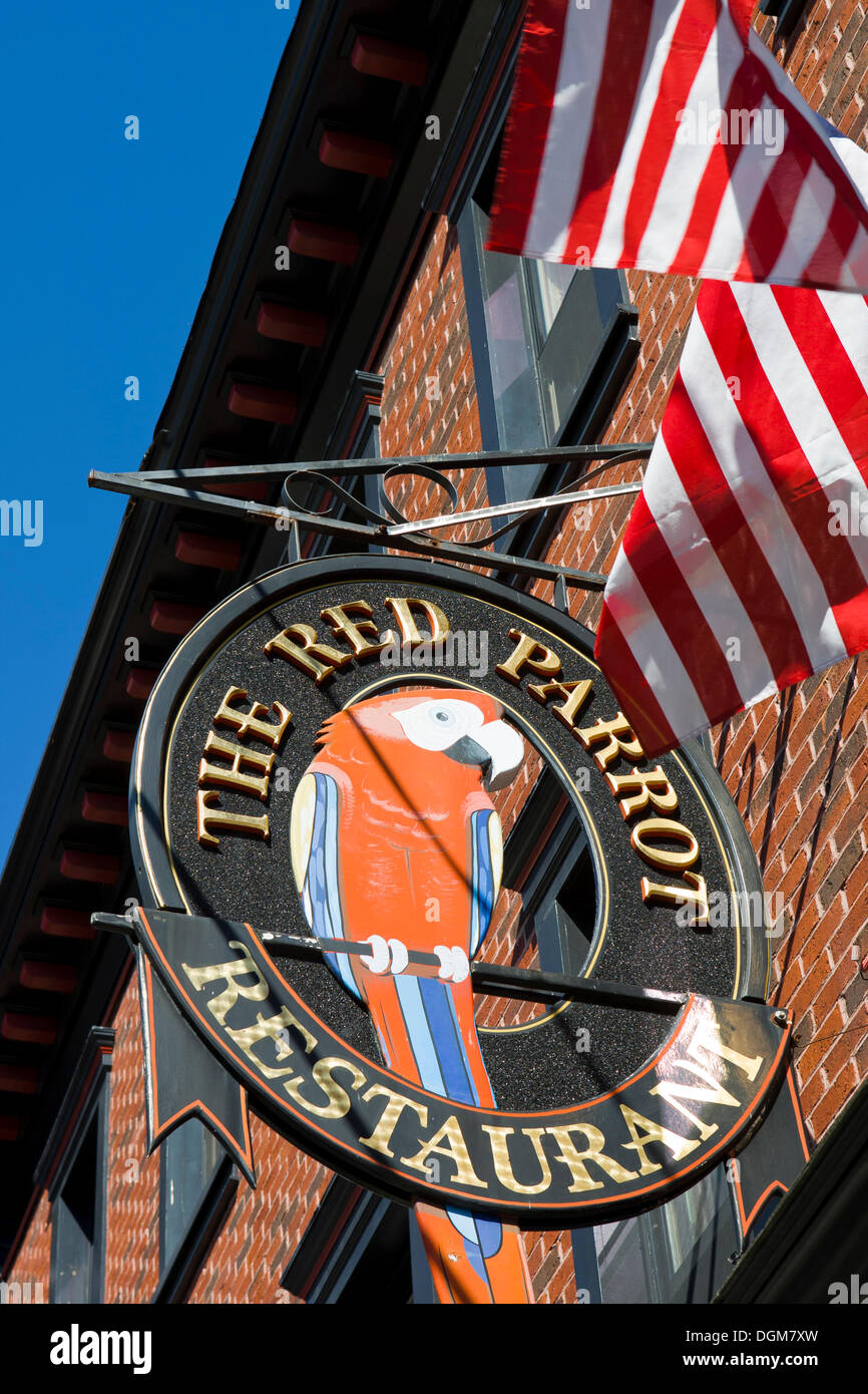 Inn sign of the The Red Parrot Restaurant in Newport, Rhode Island, New ...