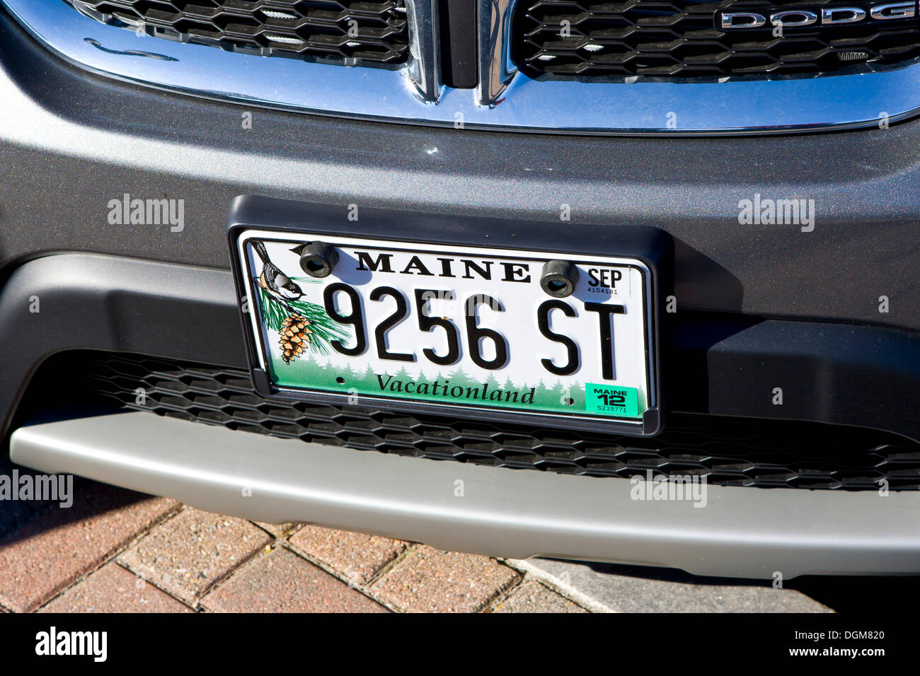 Maine license plate hi-res stock photography and images - Alamy