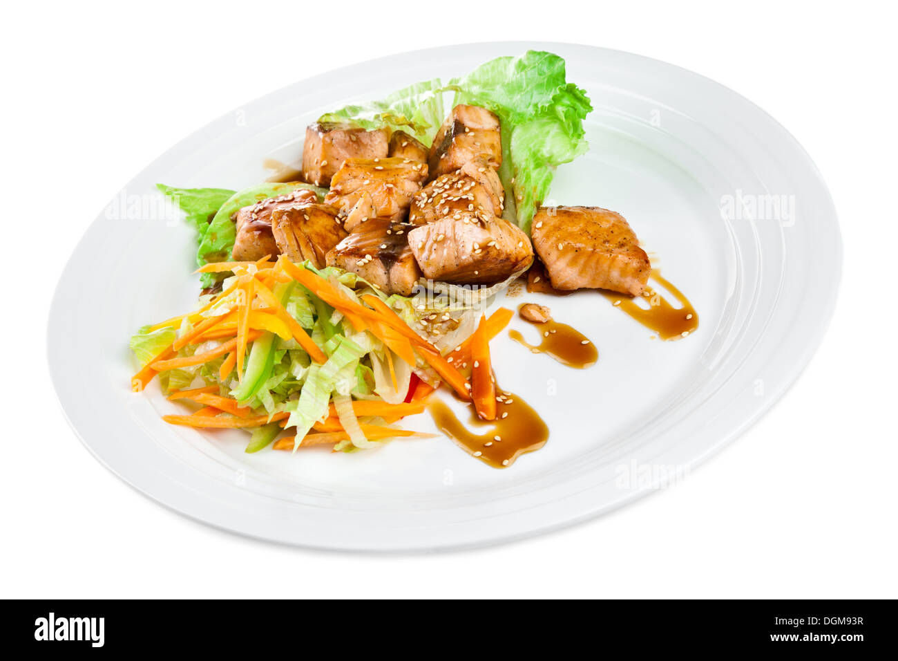 Food fish dish roast Cut Out Stock Images & Pictures - Alamy