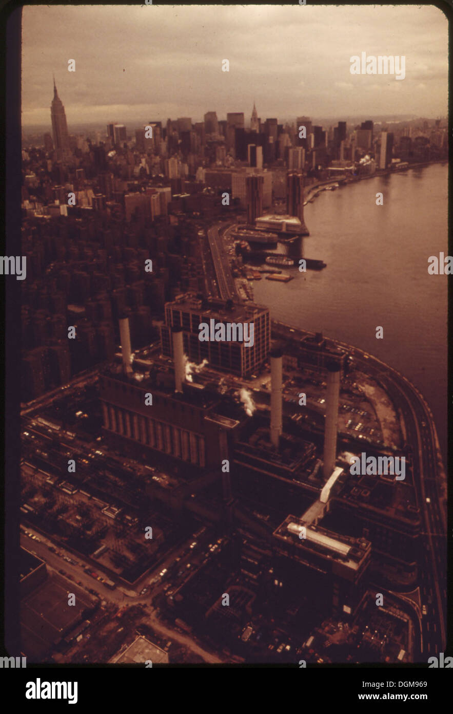 This photograph shows the view northward toward the Empire State ...