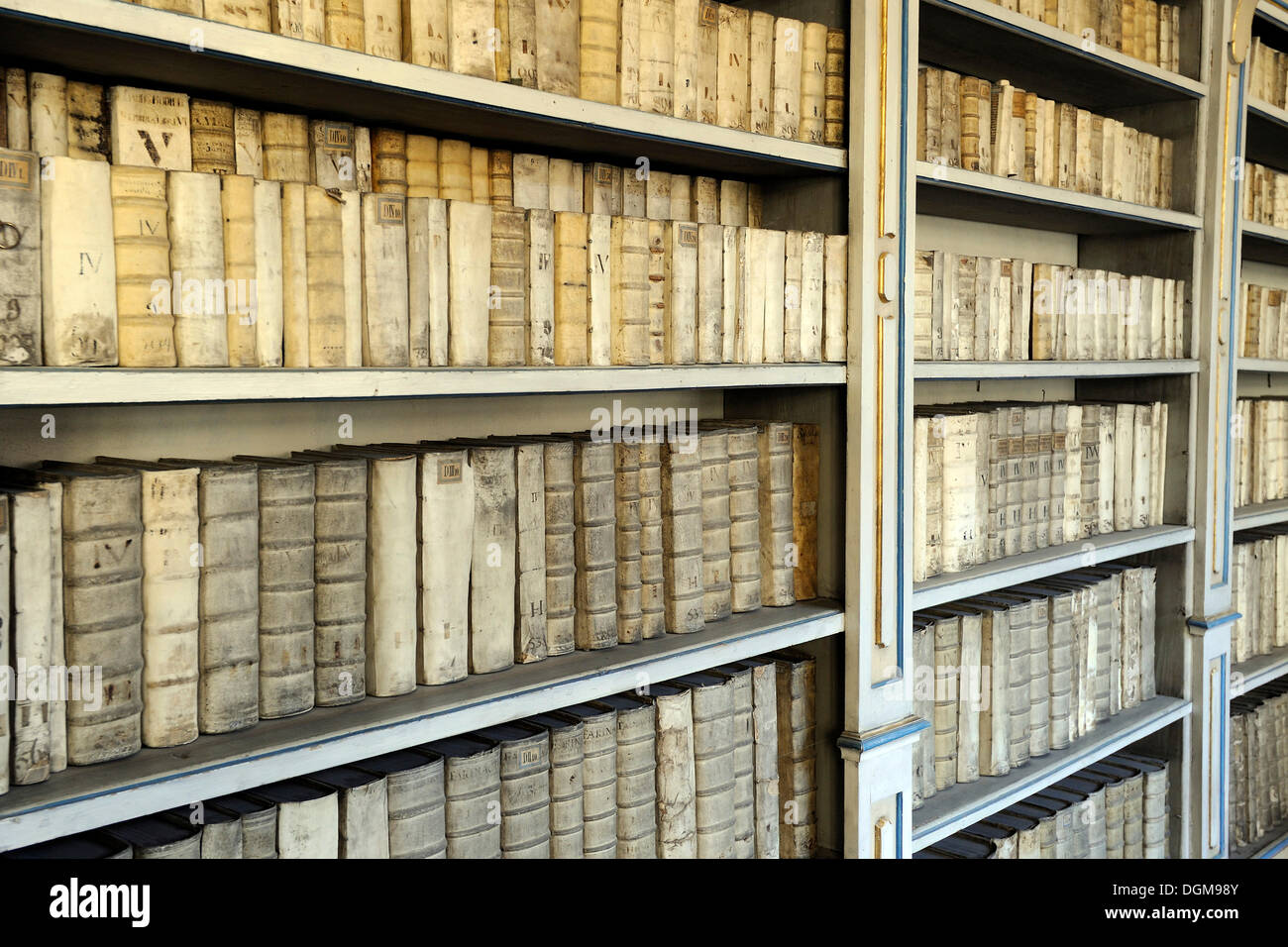 Very old books, library, Strahov Monastery, Prague Castle, Hradcany ...