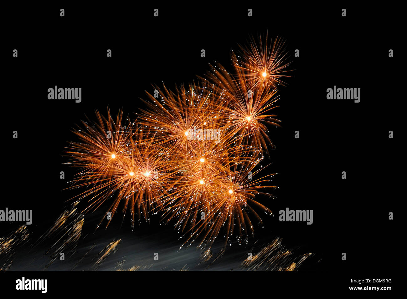 Pyrotechnics and an aerial display hi-res stock photography and images ...