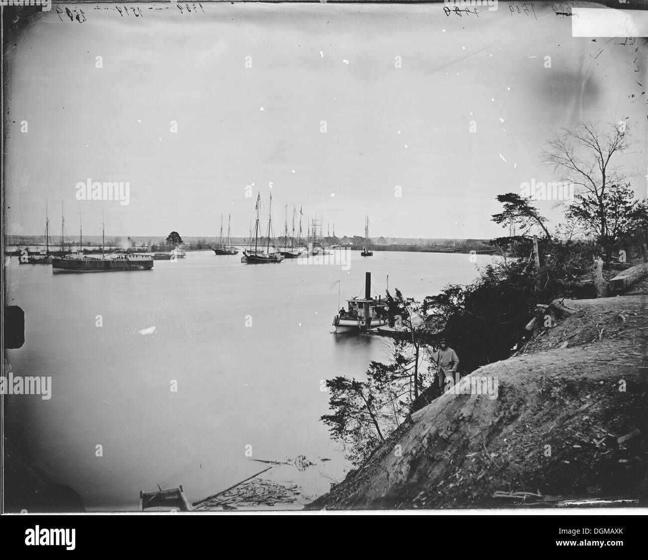 A scenic view of the James River from Dutch Gap, offering a wide ...