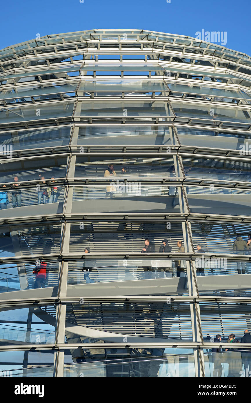 Dome of the Reichstag building, detail, architect Sir Norman Foster ...